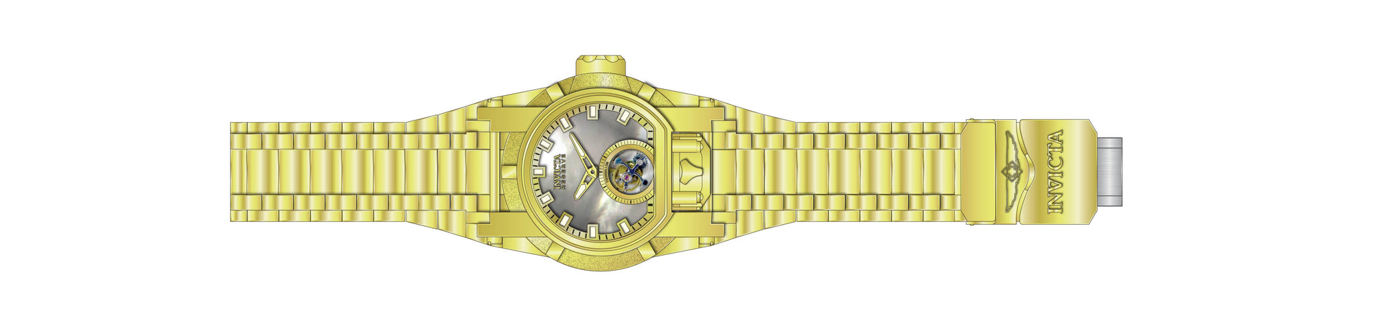 Band for Invicta Reserve Reserve Bolt Zeus Magnum Men 28393 - Invicta ...