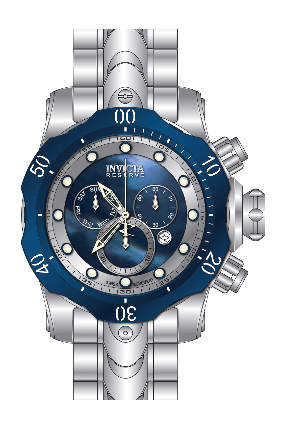 Parts for Invicta Reserve Grand Venom Men 38352 - Invicta Watch Bands