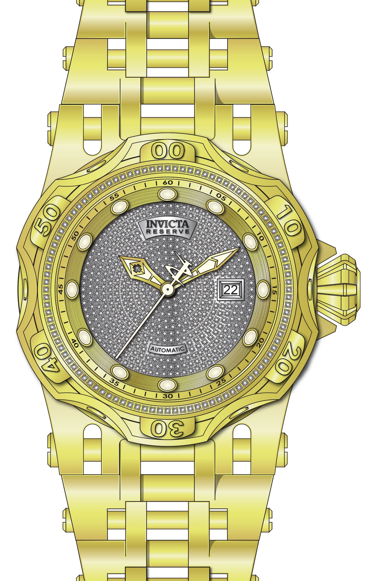 Band For Invicta Reserve Chaos Men 45928 - Invicta Watch Bands