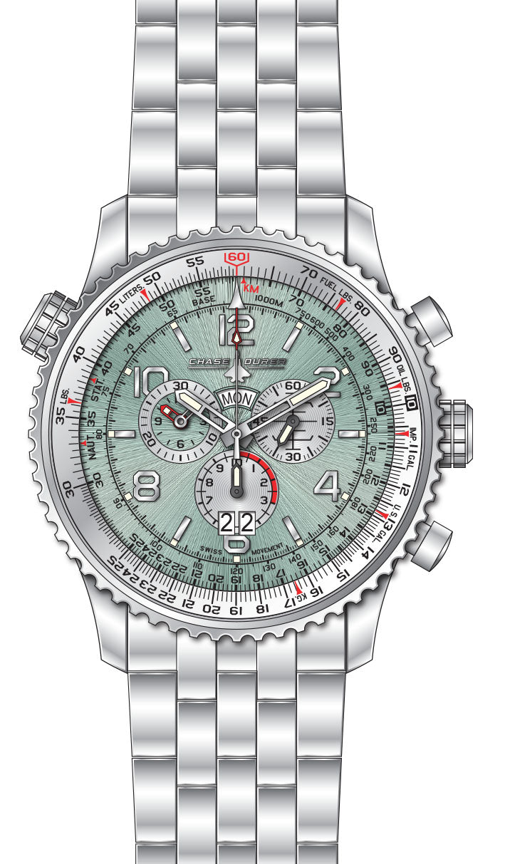 Band For Chase Durer Flight Commander Men CDW-0066 - Invicta Watch Bands