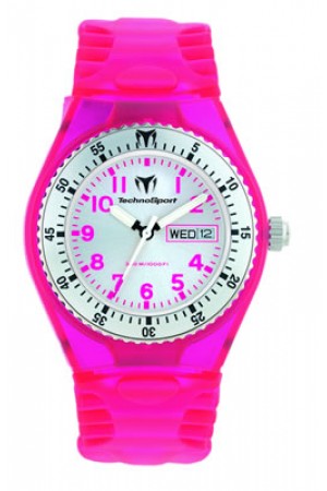 Band for MoonSun TMC/TLC TLCN01 Transparent Pink - Invicta Watch Bands